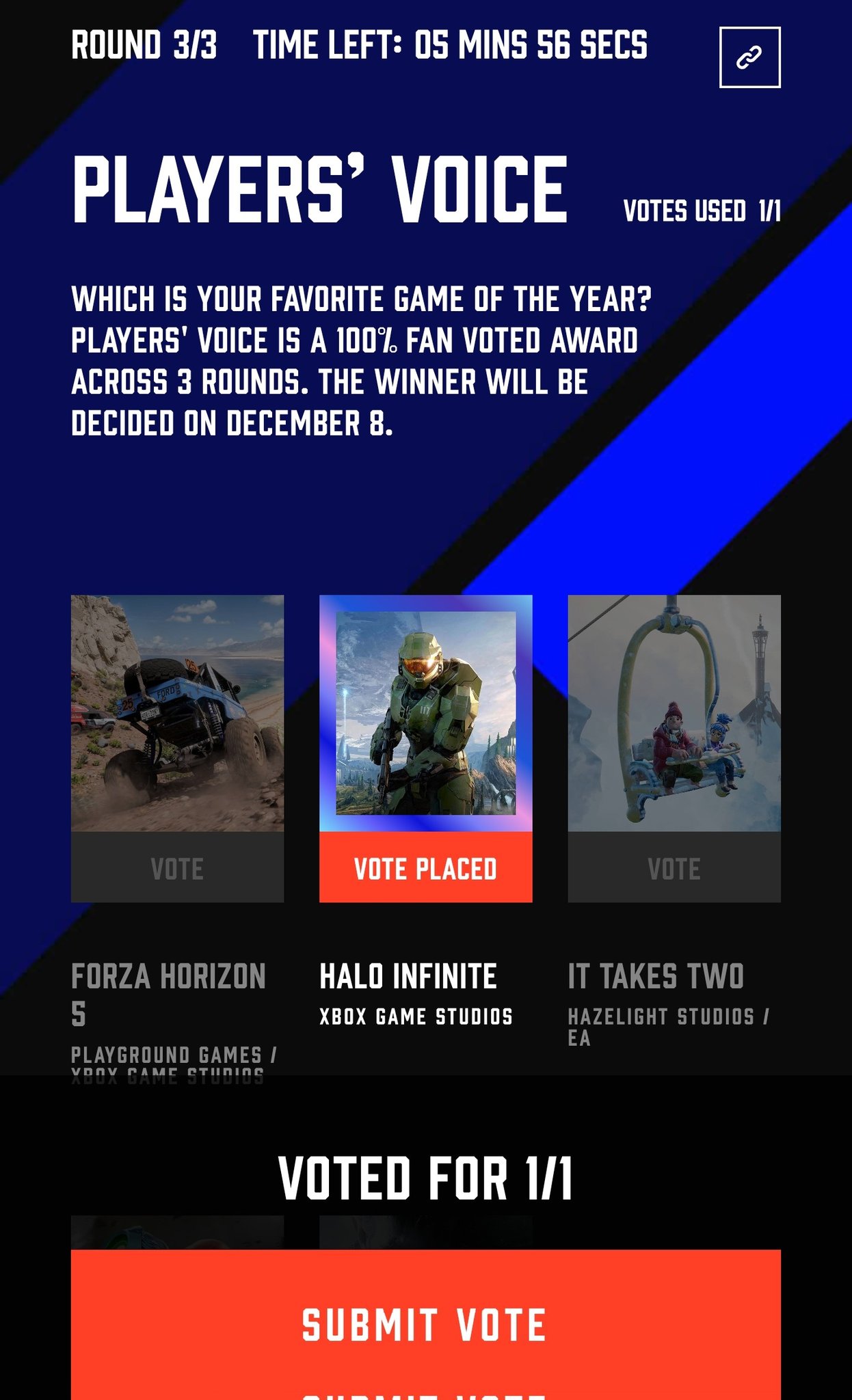 🇩🇴 Xbox_Serious_X|S 🇺🇸 on Twitter: "Breaking News! Halo Infinite wins GOTY - Player's Voice! 🔥 🔥 ...