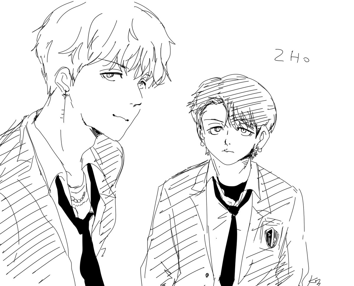 「手癖で描いた2ho 」ku3の漫画