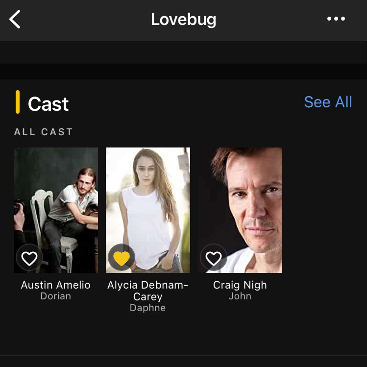 Alycia Daily on Twitter: "According to IMDb, Alycia's character in “Lovebug” will be named ...