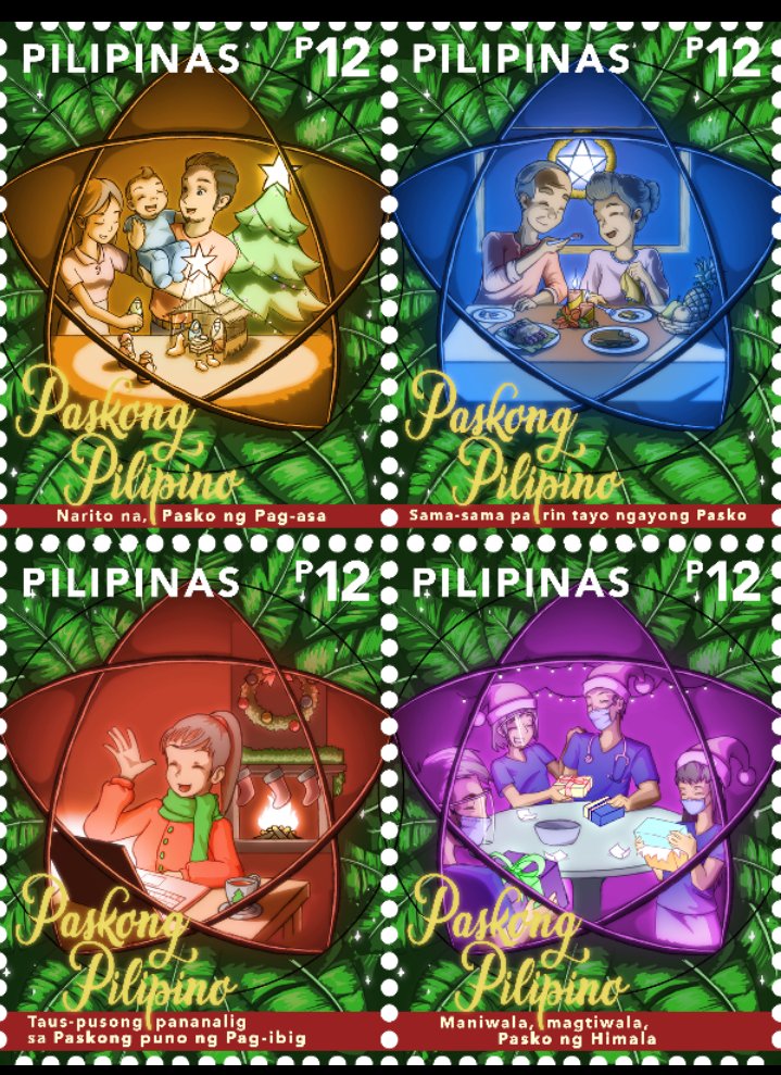 LOOK: The Philippine Postal Corporation (PHLPost) unveiled their Christmas stamps for 2021. The ...