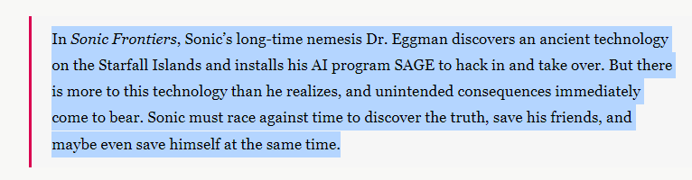 Polygon reveals Sonic Frontiers' plot synopsis : r/SonicTheHedgehog