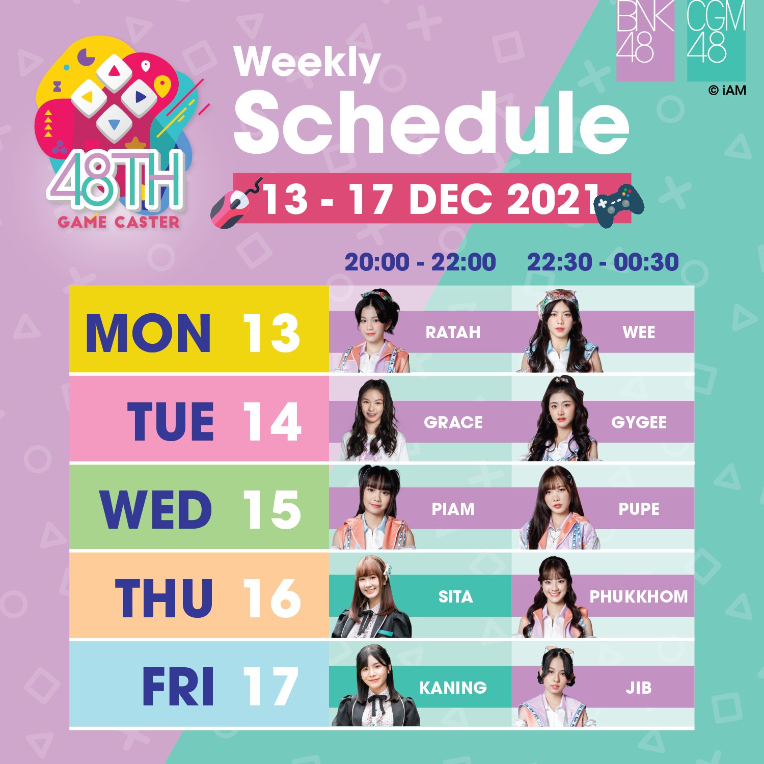BNK48 #BNK48_Believers ☁️🌟 on Twitter: "Weekly Schedule ประจำวันที่ 13-17 ธันวาคมนี้ พบกับเหล่า ...