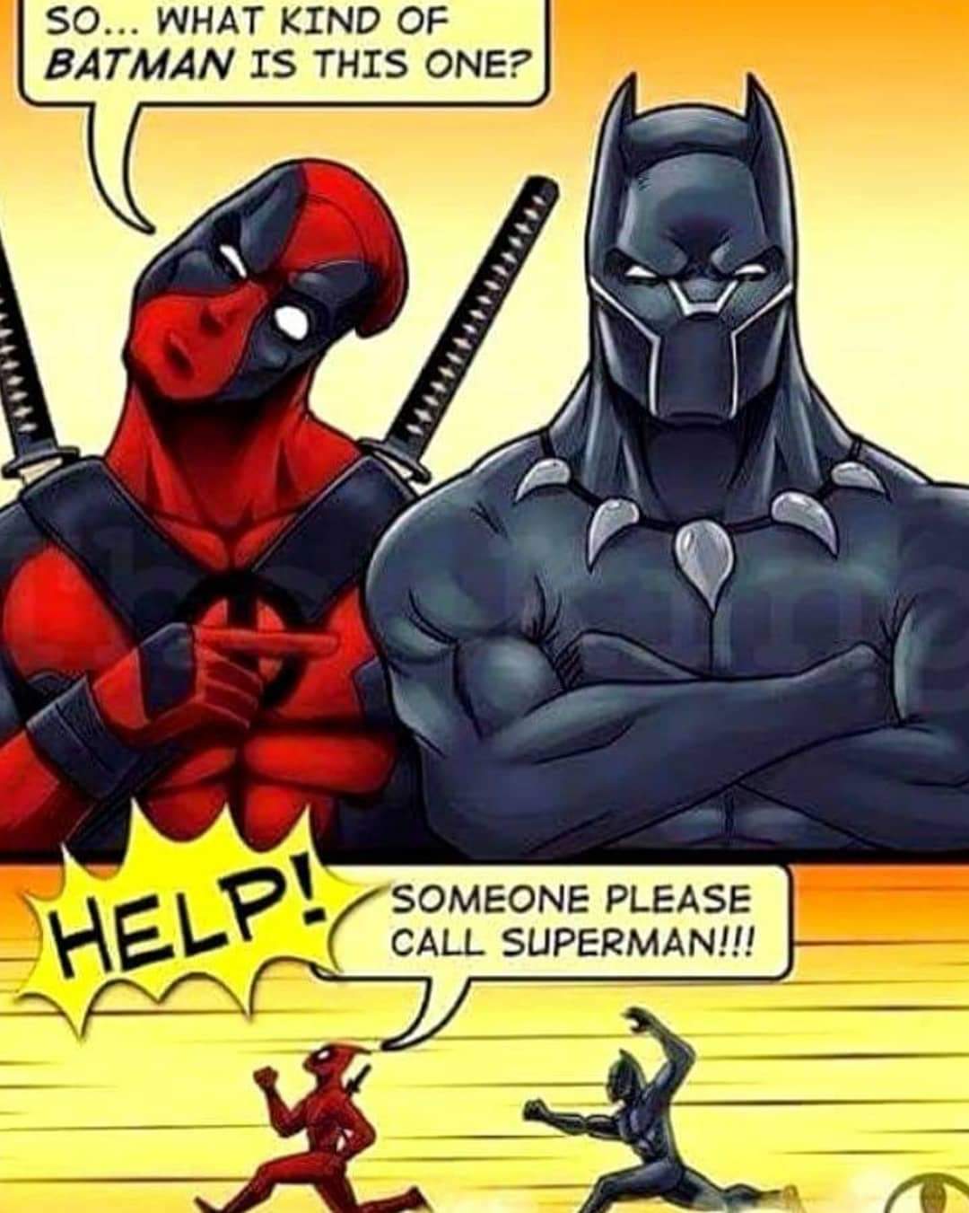 Deadpool And Batman Meme