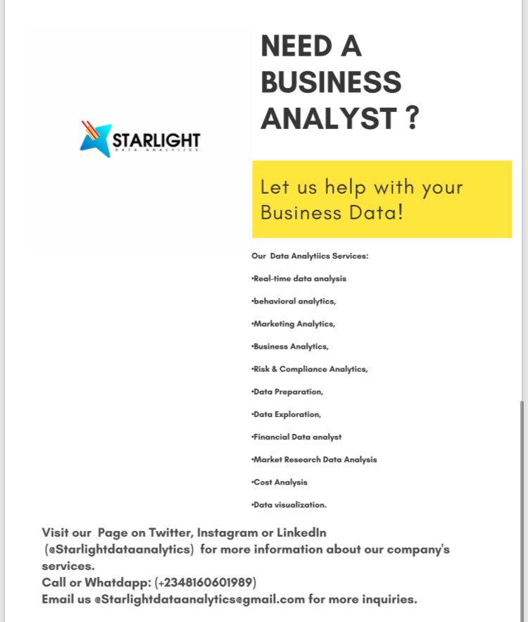 Starlight Data Analytics (@data_starlight) | Twitter
