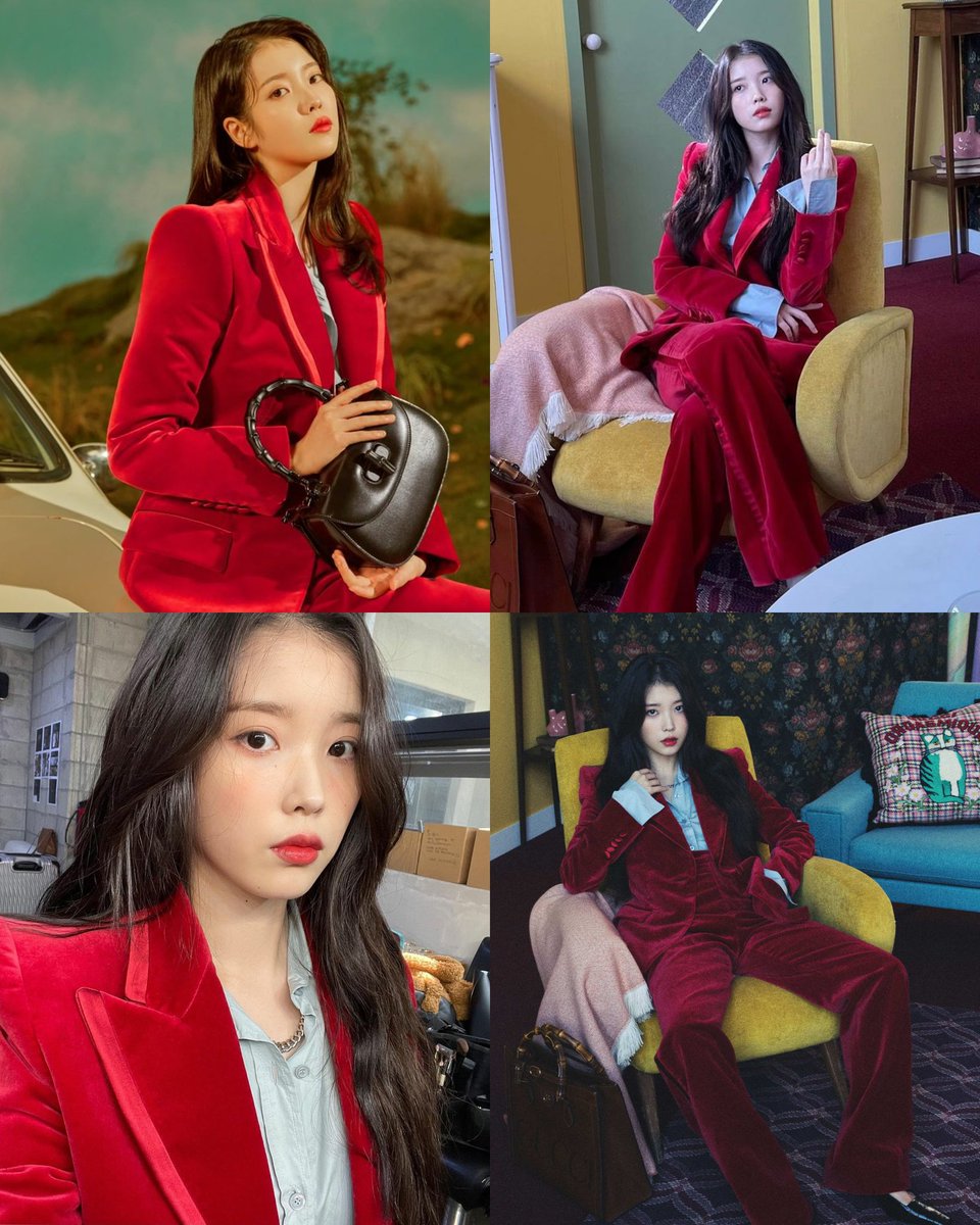 IU in Gucci red suit 🔥🔥🔥🤩😍 déçueUNFAIR @aiyuworld