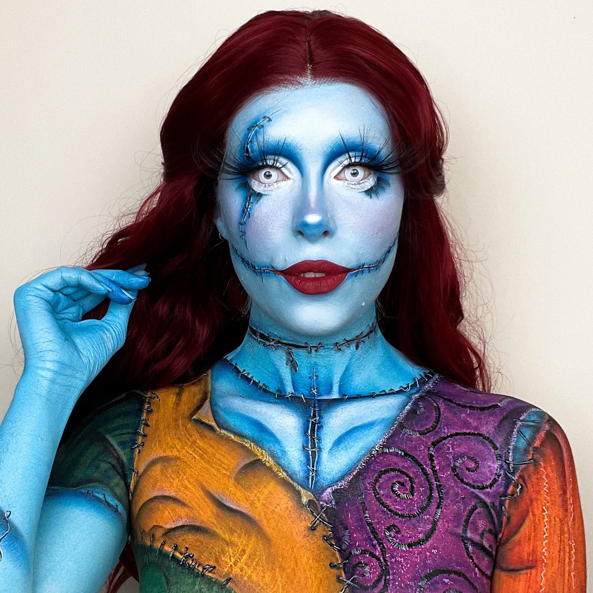 Sally Nightmare Before Christmas Face Paint