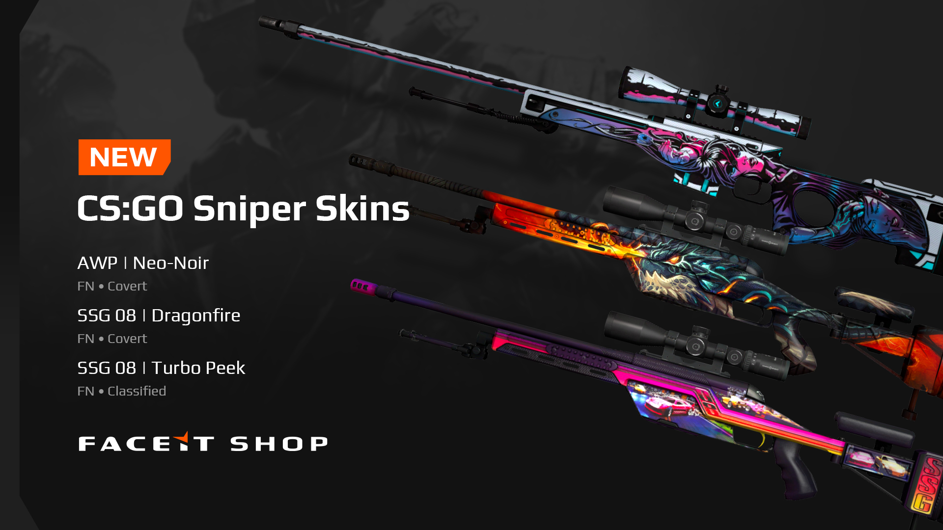 FACEIT on Twitter: "We've got a bunch of new CS:GO skins available in the FACEIT Shop! Pick your ...