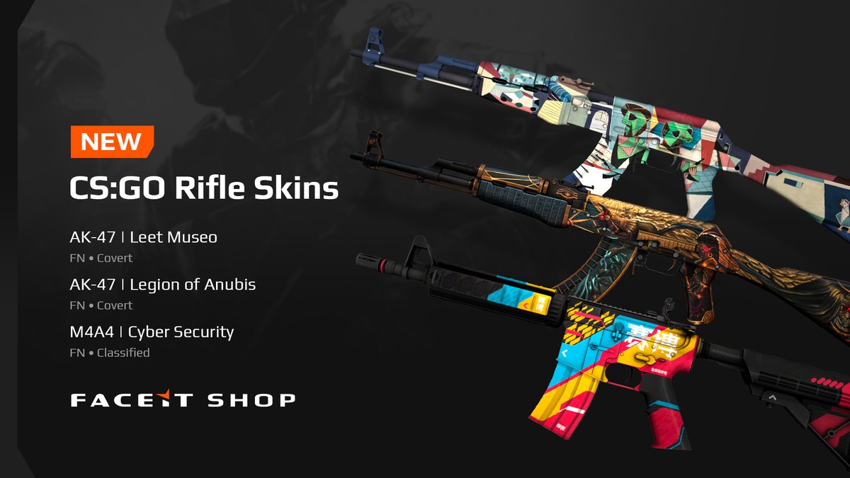 FACEIT on Twitter: "We've got a bunch of new CS:GO skins available in the FACEIT Shop! Pick your ...