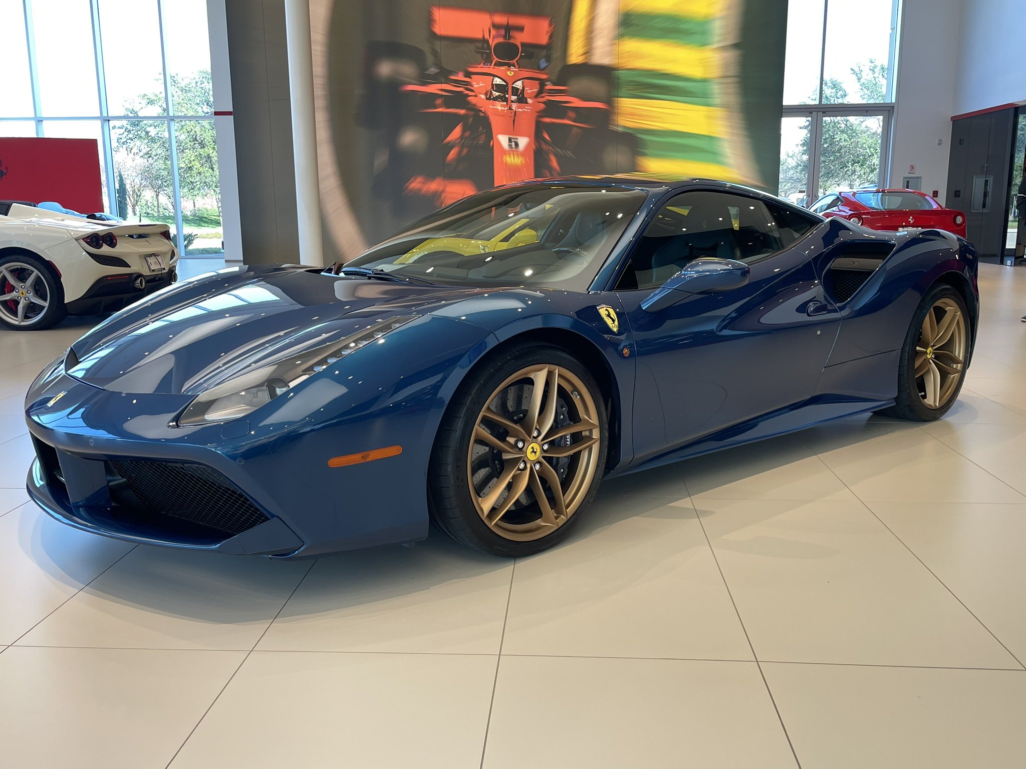 Dark Blue Ferrari Wallpaper