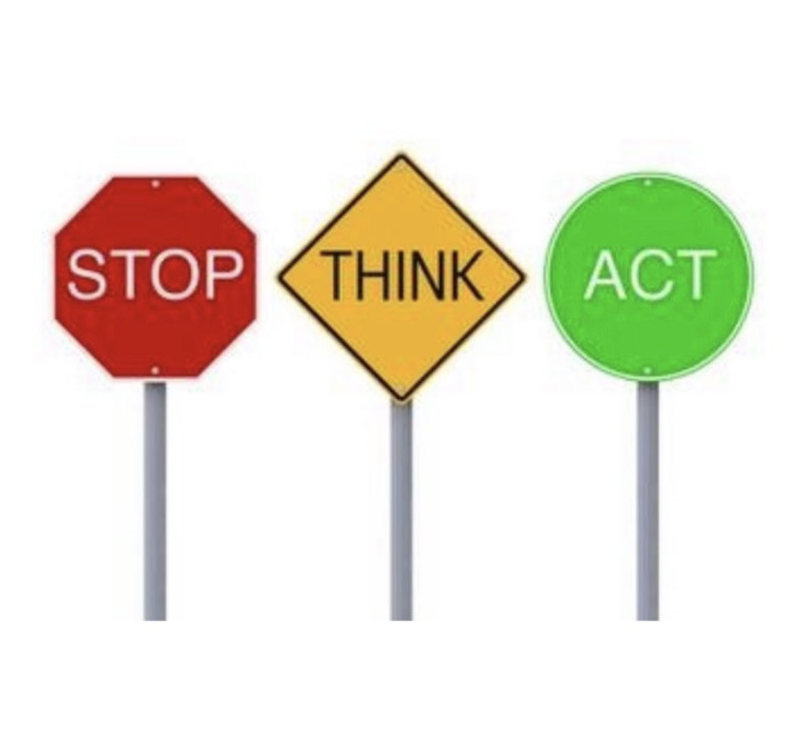 Think Before You Act Clipart