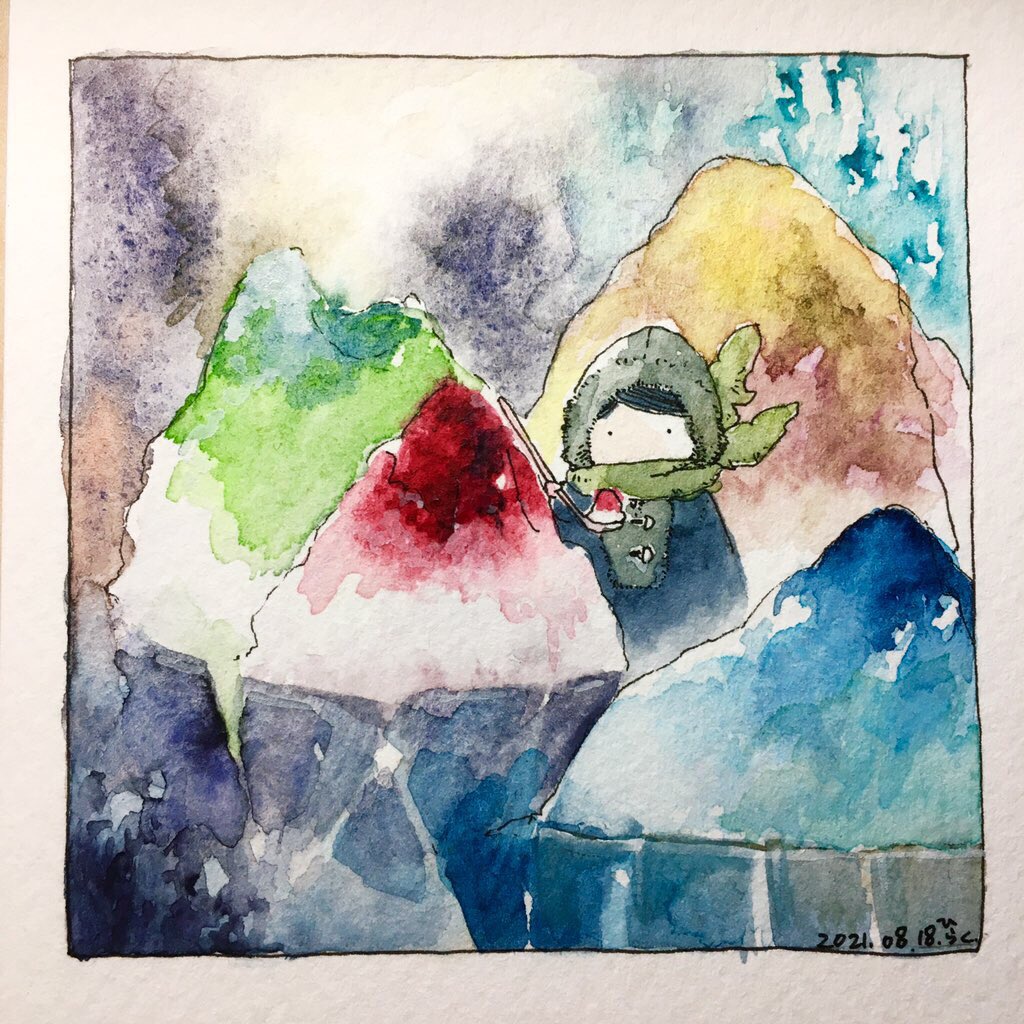 着彩】#Pavot 着彩のご依頼を頂きました。 線画と完成品です。 」ひらく🐑次回COMITIA 11月の漫画