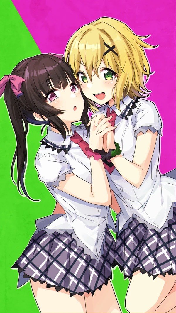 Akatsuki Kirika Tsukuyomi Shirabe Multiple Girls 2girls Blonde Hair