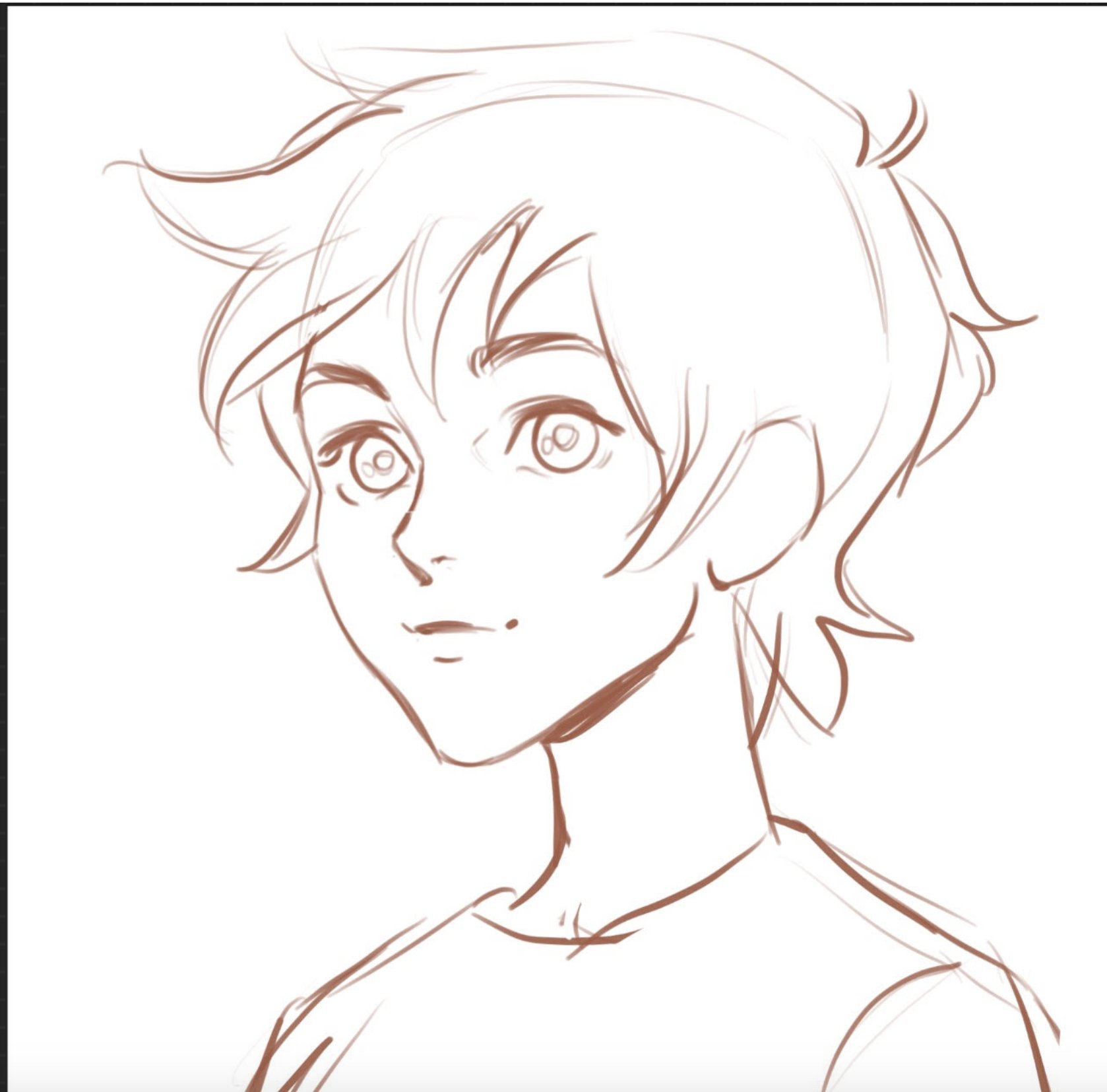 Teenage Boy Face Drawing