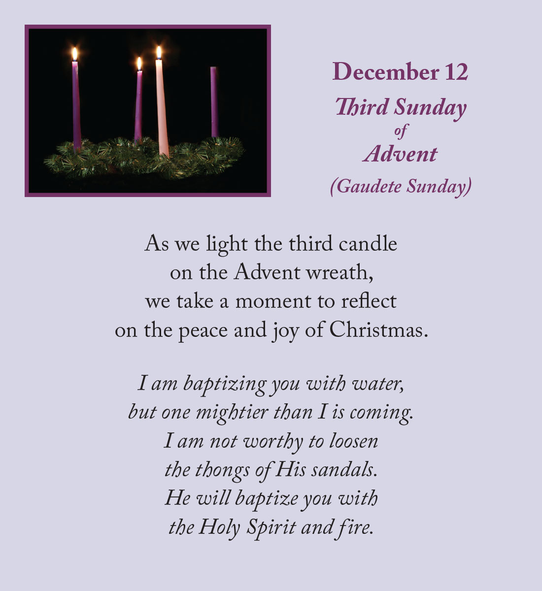 Third Sunday Of Advent Joy