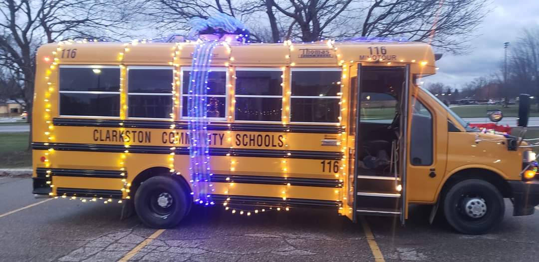 Holiday Parade School Bus