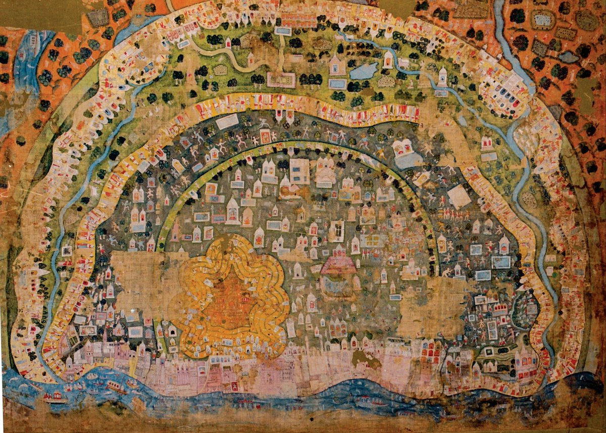 One of the earliest and beautiful depiction of Kashi is this Pilgrim ...