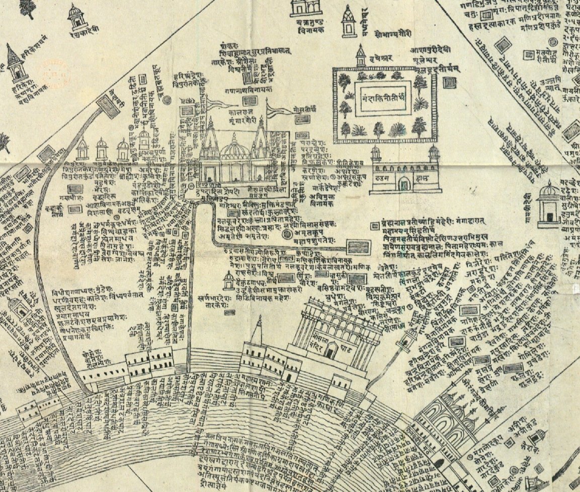 One of the earliest and beautiful depiction of Kashi is this Pilgrim ...