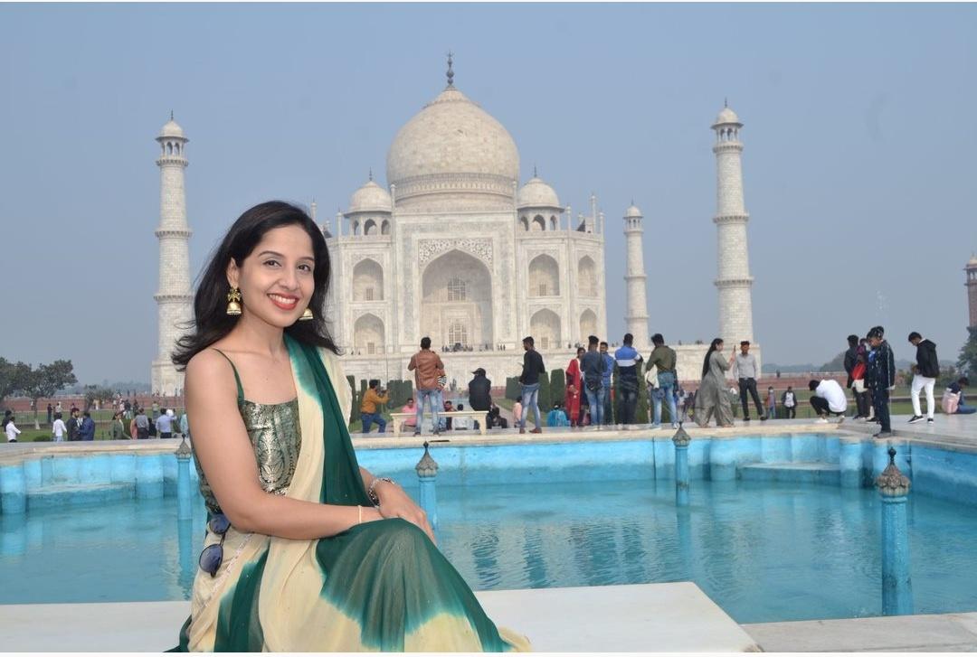 Taj Mahal And The Bench