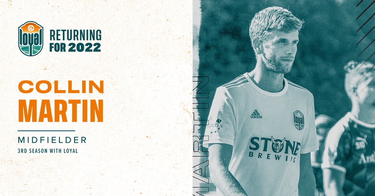 Collin Martin Returning for His Third Season with SD Loyal : r/USLPRO