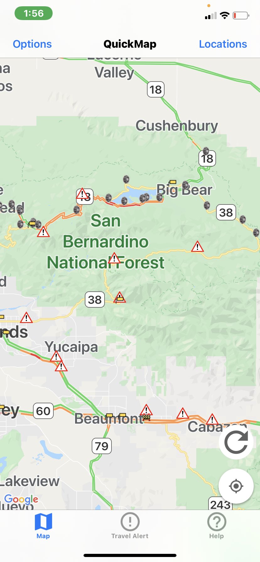 Caltrans District 8 on Twitter: "SBD Co: SR 38 closed from Bryant to Lake Williams. No access to ...