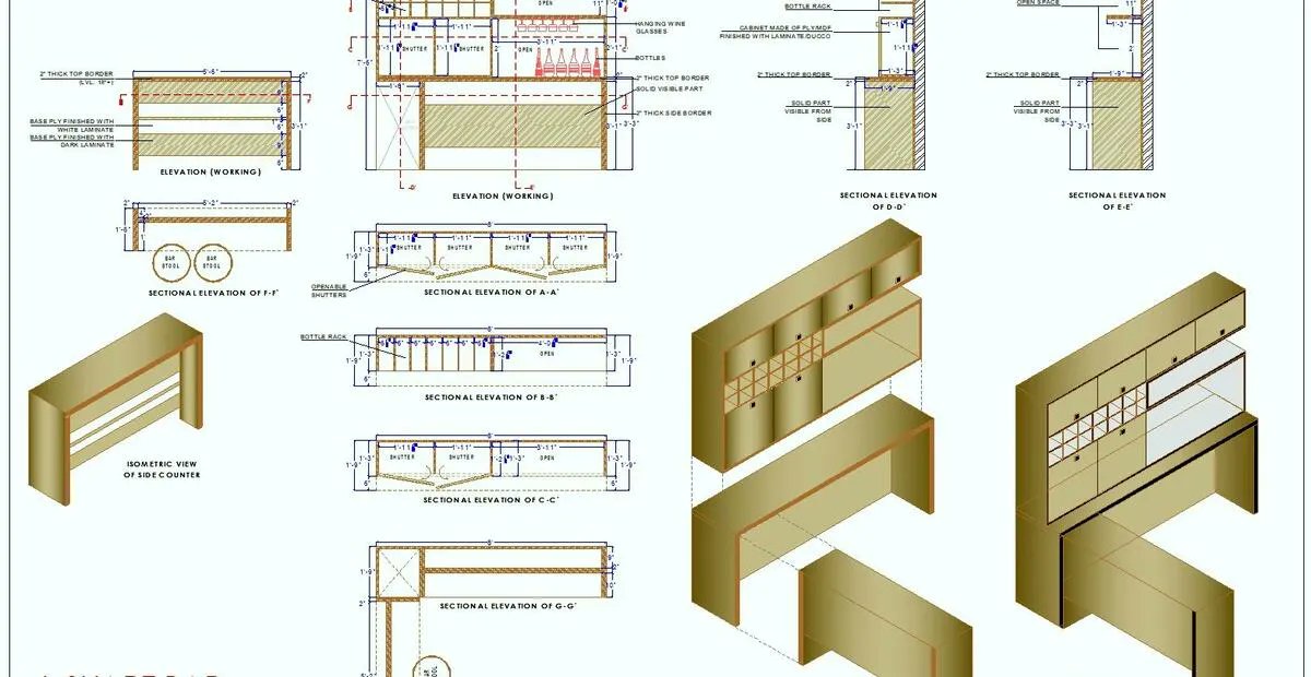 Reception Counter Detail Drawings