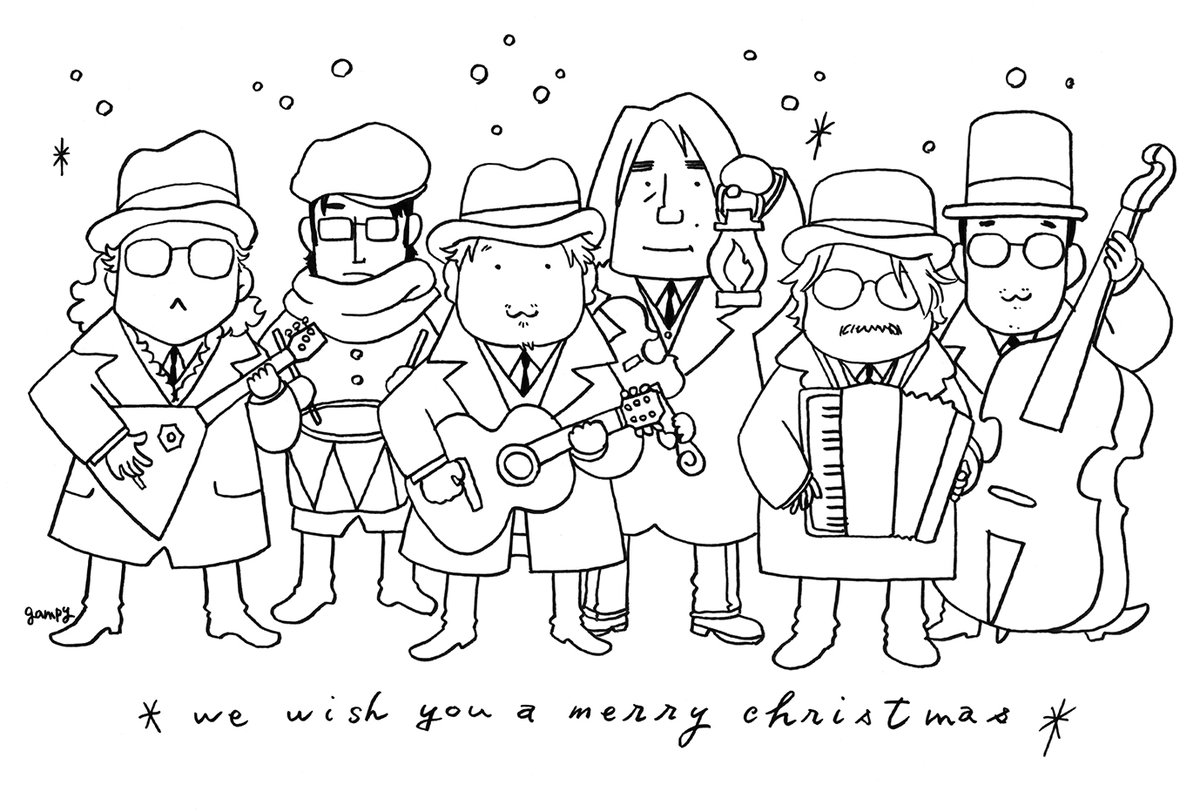 「本日ライブ盤リリース&サブスク解禁おめでとうございます。 昨夜アップしたのより、少し大きいかなサイズ。ぬり絵。よかった」y.ganpukuの漫画