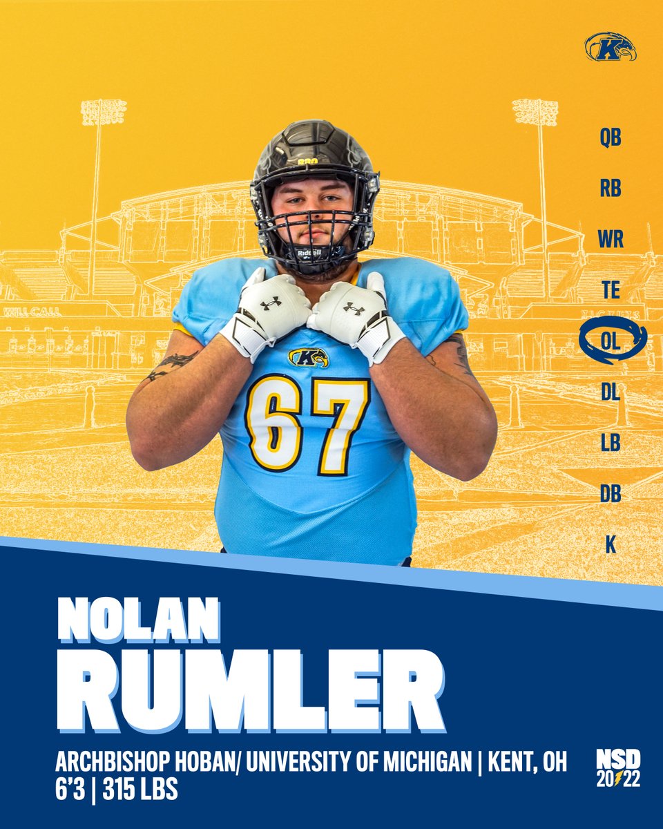 Michigan OL Nolan Rumler transfers to Kent State : r/CFB