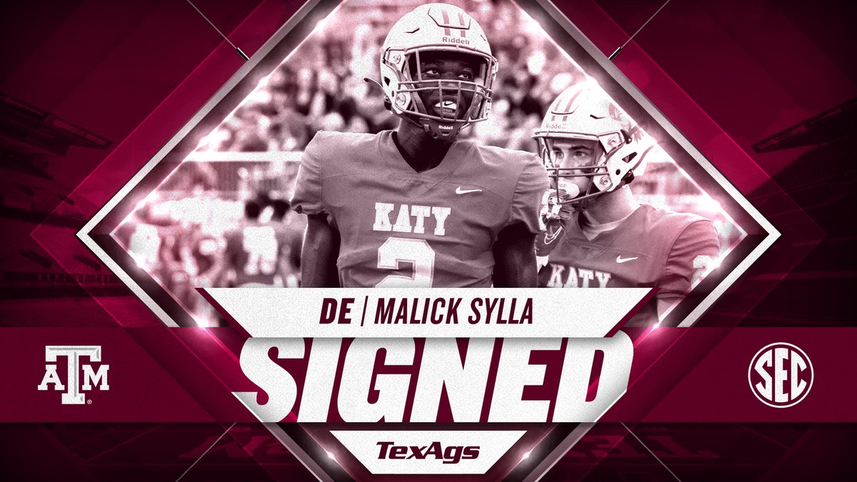 2022 4* DL Malick Sylla signs with Texas A&M : r/CFB