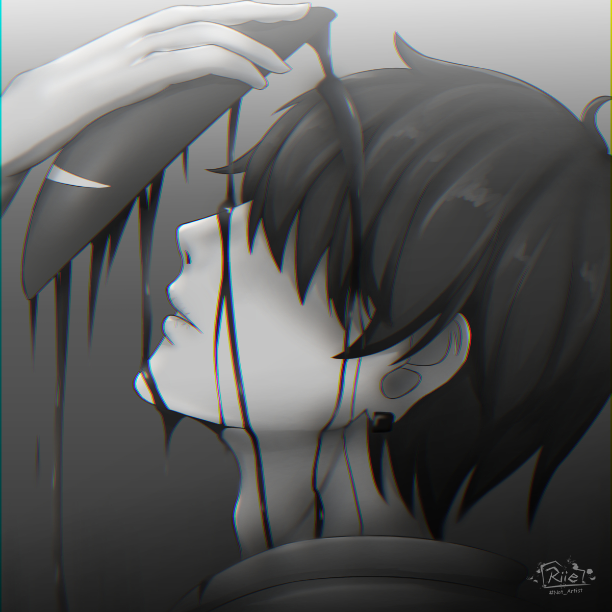 Sad Anime Boy Crying In The Rain Alone