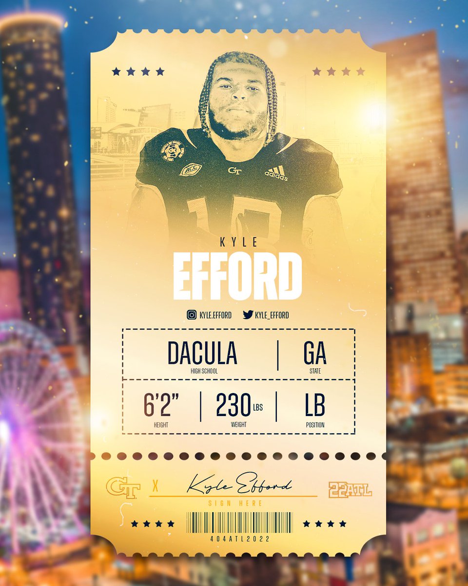 2022 3* LB Kyle Efford signs with Georgia Tech : r/CFB