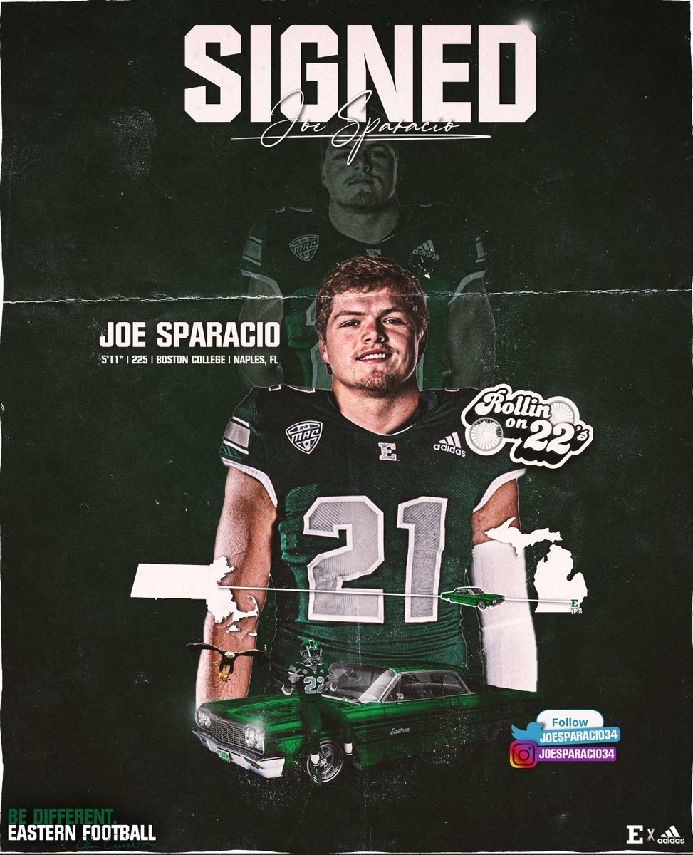 Boston College LB Joe Sparacio transfers to Eastern Michigan : r/CFB