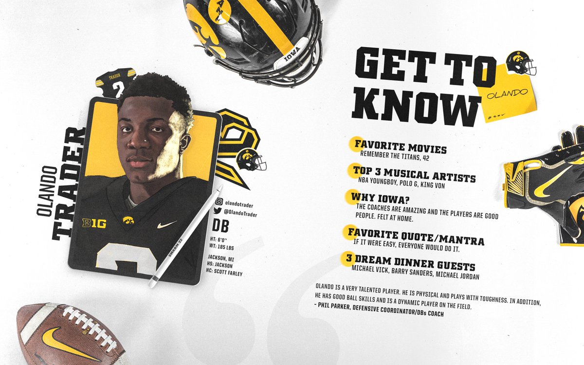 2022 3* CB Olando Trader commits to Iowa : r/CFB
