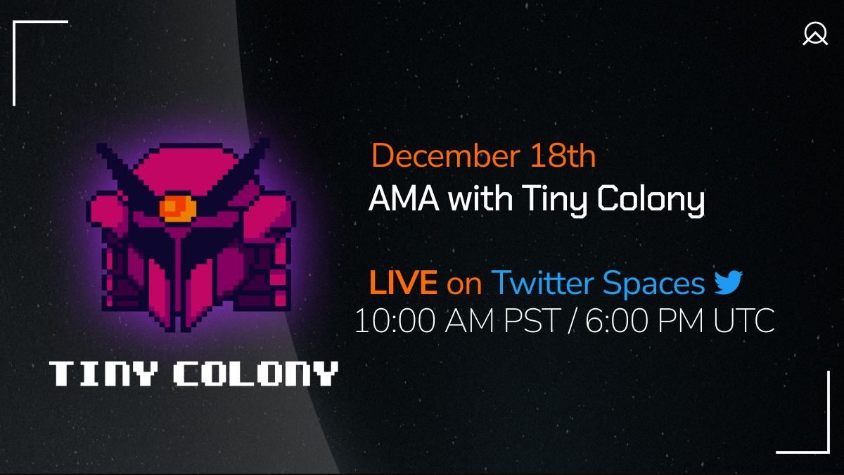 StarLaunch on Twitter: "Meet the Tiny Colony team! 🔴Saturday December 18th @ 10:00AM PST / 6 ...