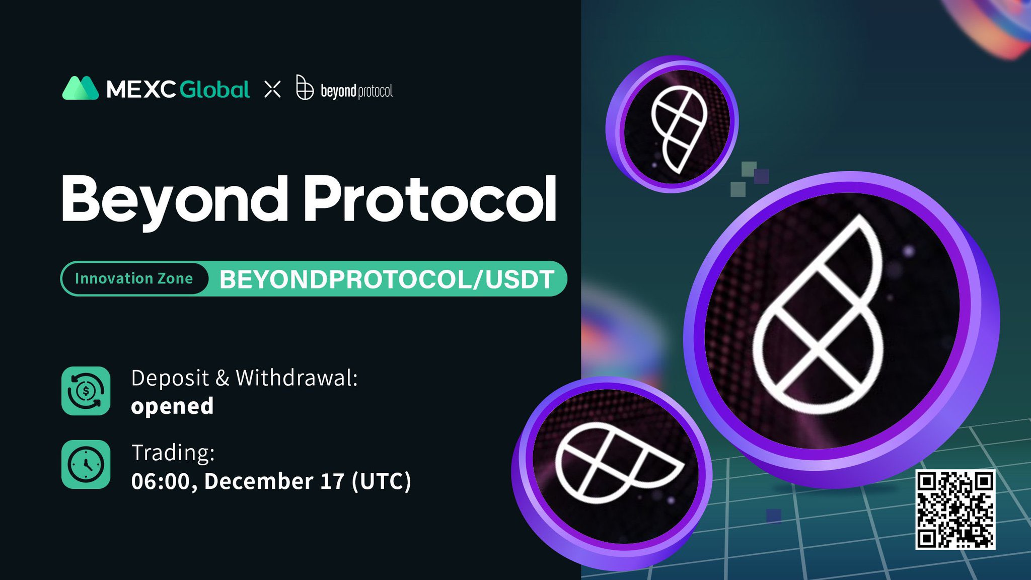 MEXC Global on Twitter: "MEXC will list @beyondprotocol1 in the Innovation Zone under # ...