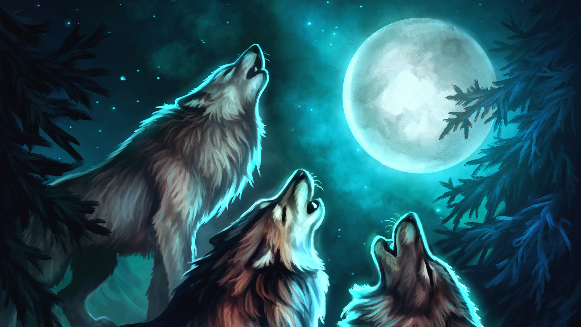 Three Wolf Moon Wallpaper