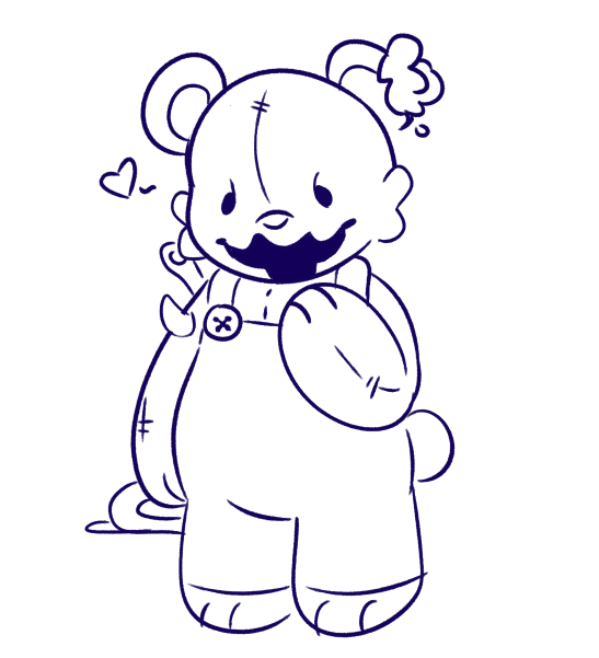 Emo Teddy Bear Coloring Pages