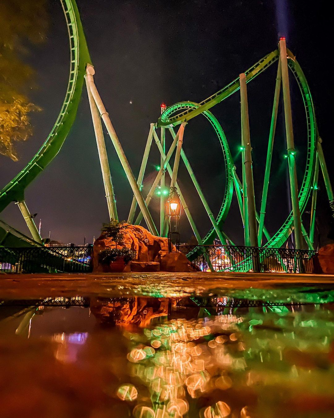 Incredible Hulk Coaster At Night