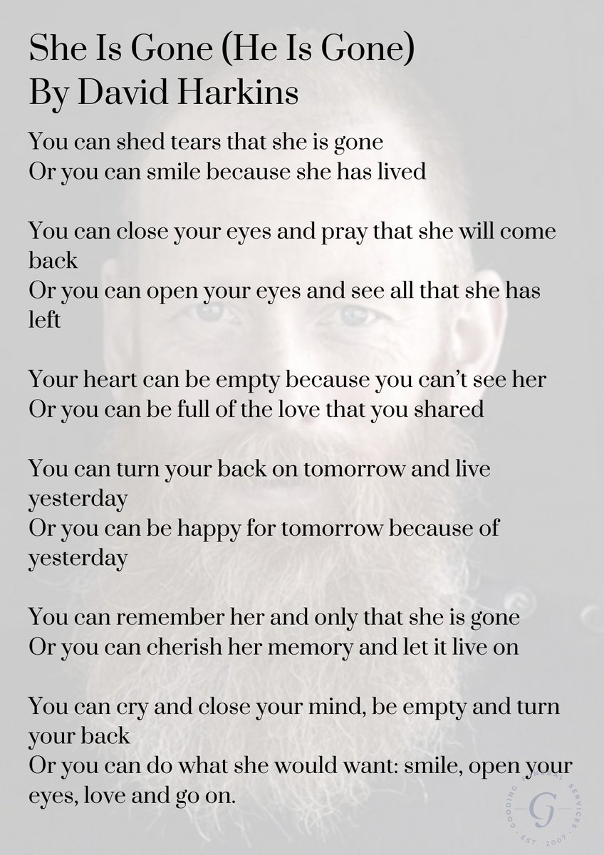 Poem You Can Cry Because She Is Gone