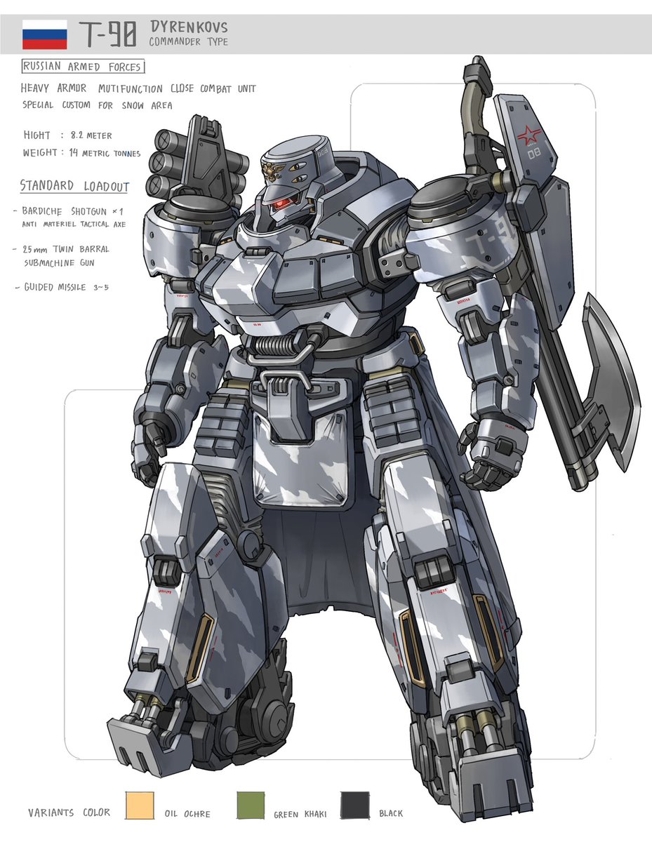 「Russian military mech concept model T-90 Inspired by Marasa」Zen_Jirakunの漫画
