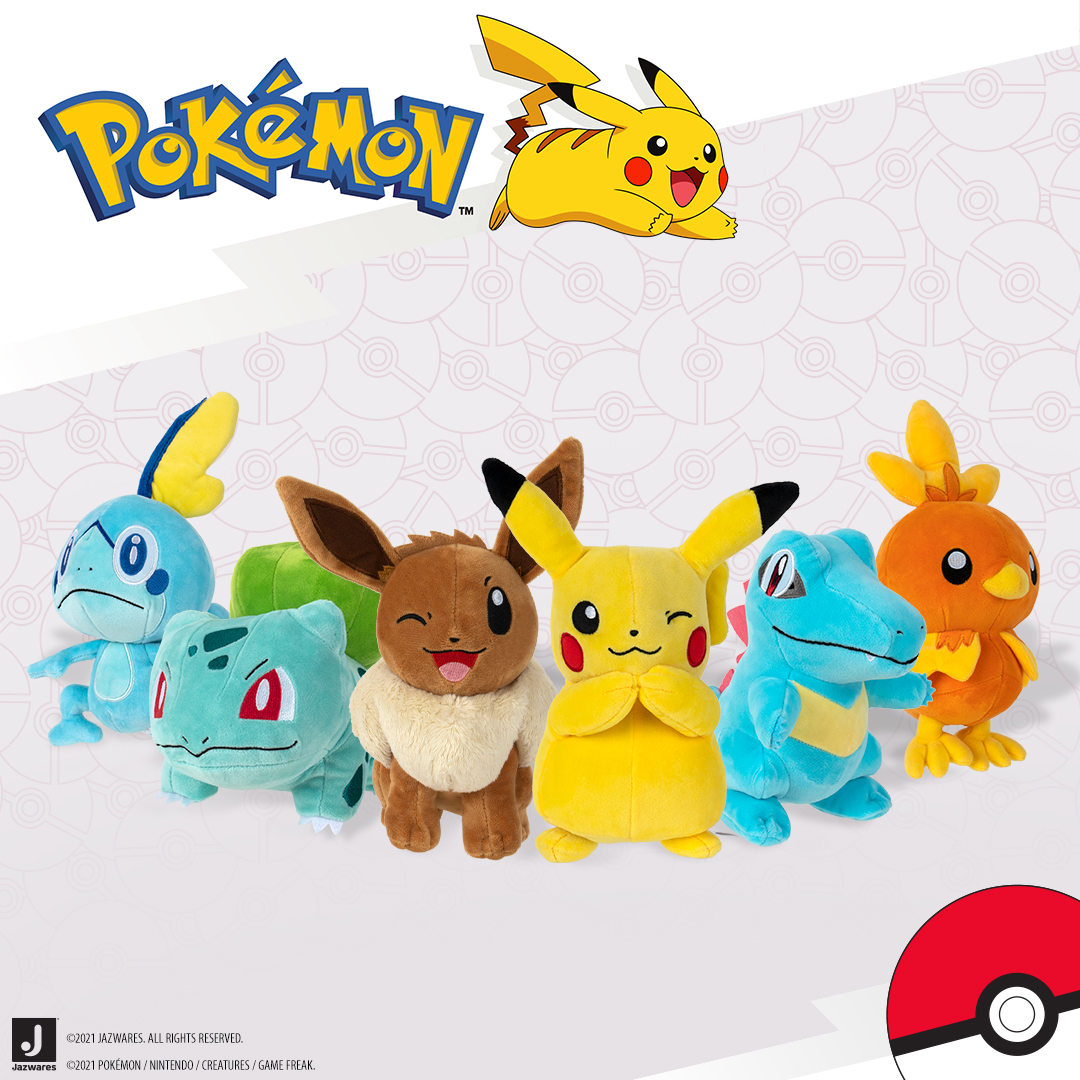Jazwares on Twitter: "Wave 11 of our Pokémon 8” plush is a first partner Pokémon party! In this ...