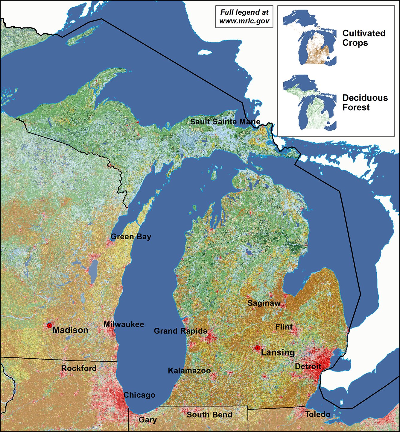 Physical Map Of Michigan