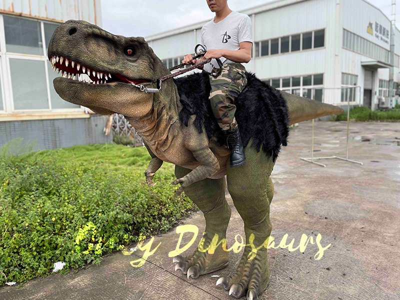 Man Riding Dinosaur Costume