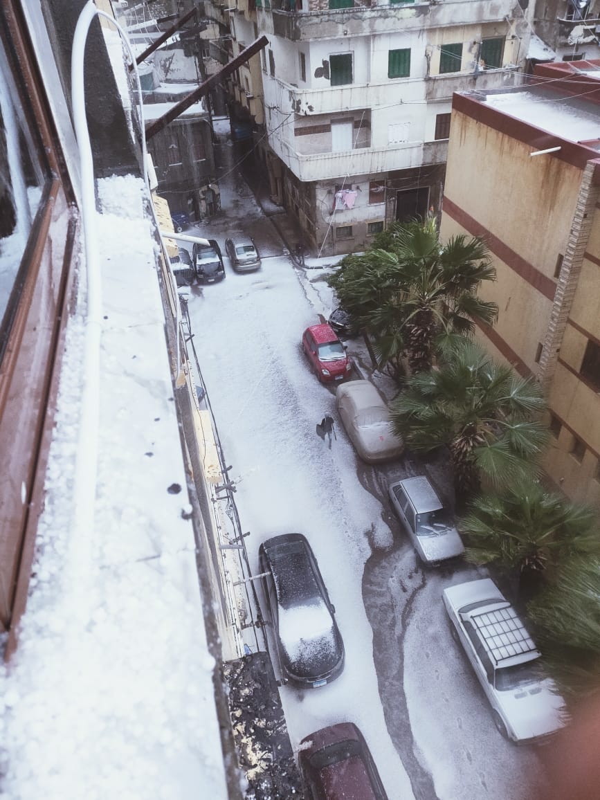 Snow Alexandria Egypt