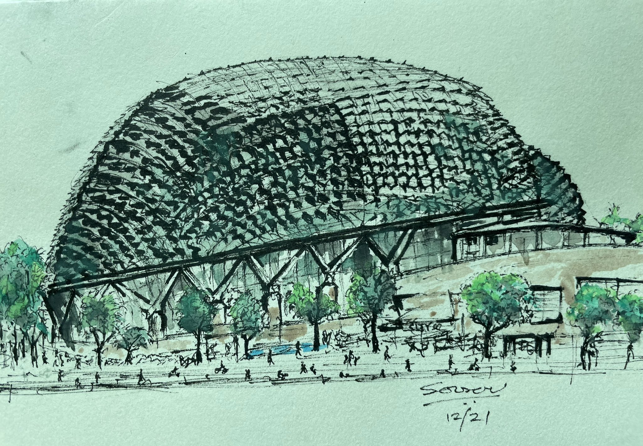Esplanade Singapore Drawings