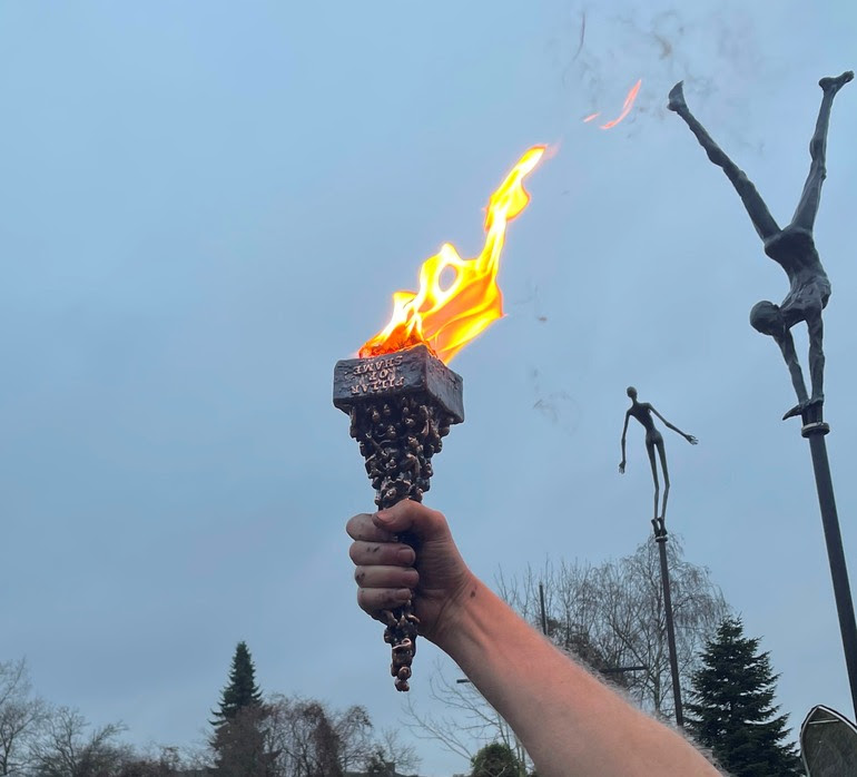 Pillar of Shame (Olympic Torch version), Jens Galschiot, cast bronze ...