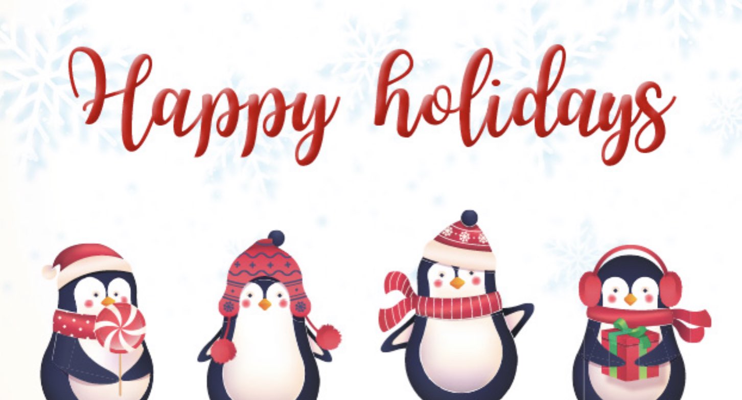 Happy Holidays Penguin Clip Art
