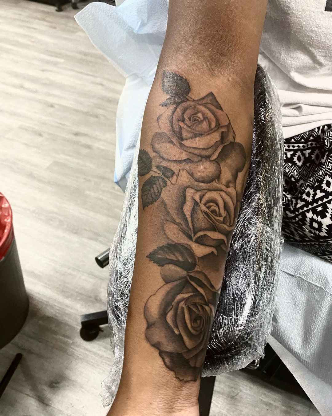 Forearm Rose Tattoo For Men