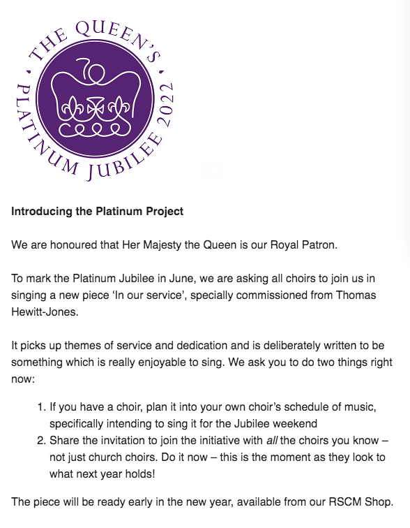Invitation To Join The Choir