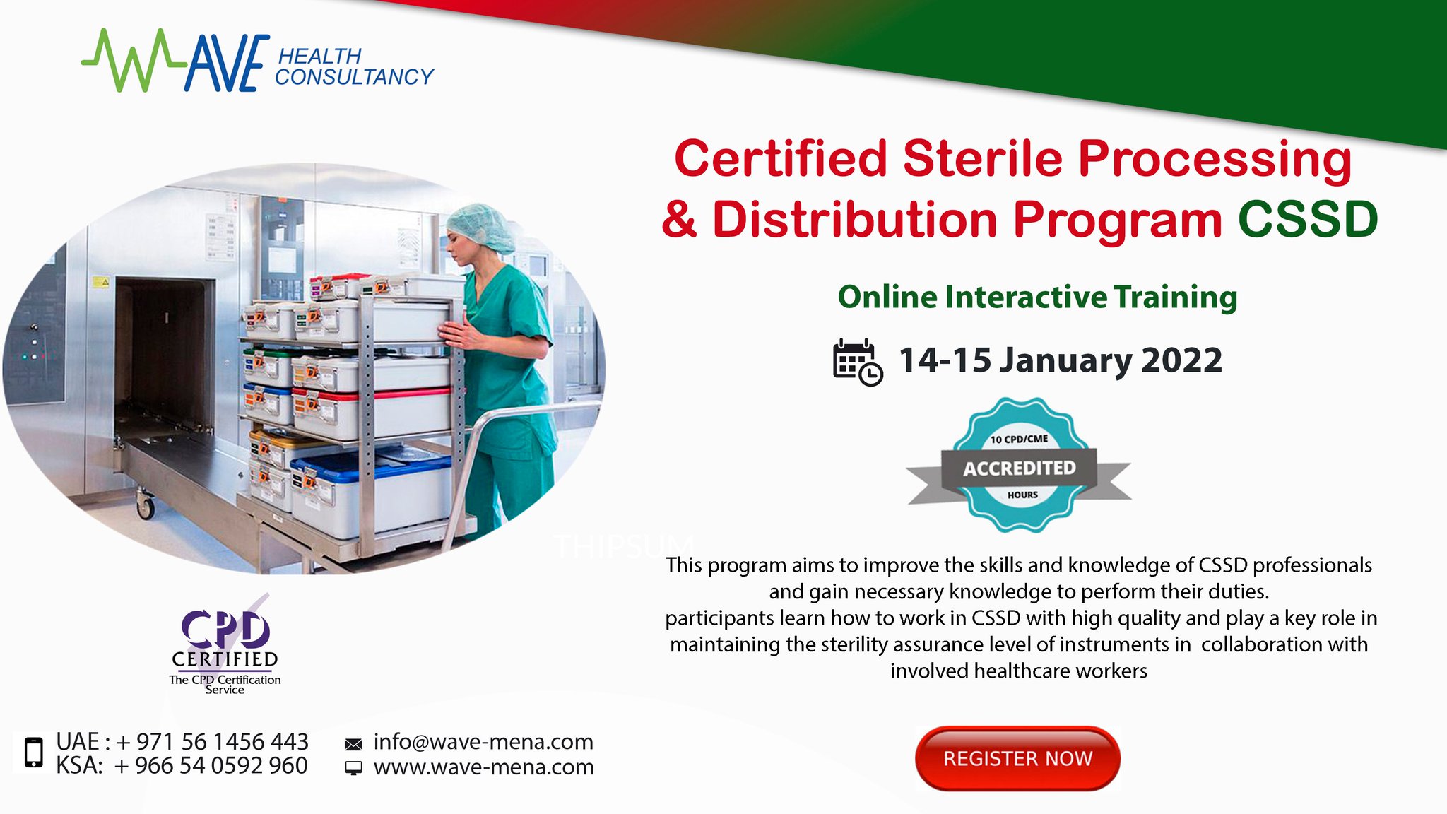 WAVE Health Consultancy on Twitter: "Certified Sterile Processing & Distribution Program #CSSD 💻 ...