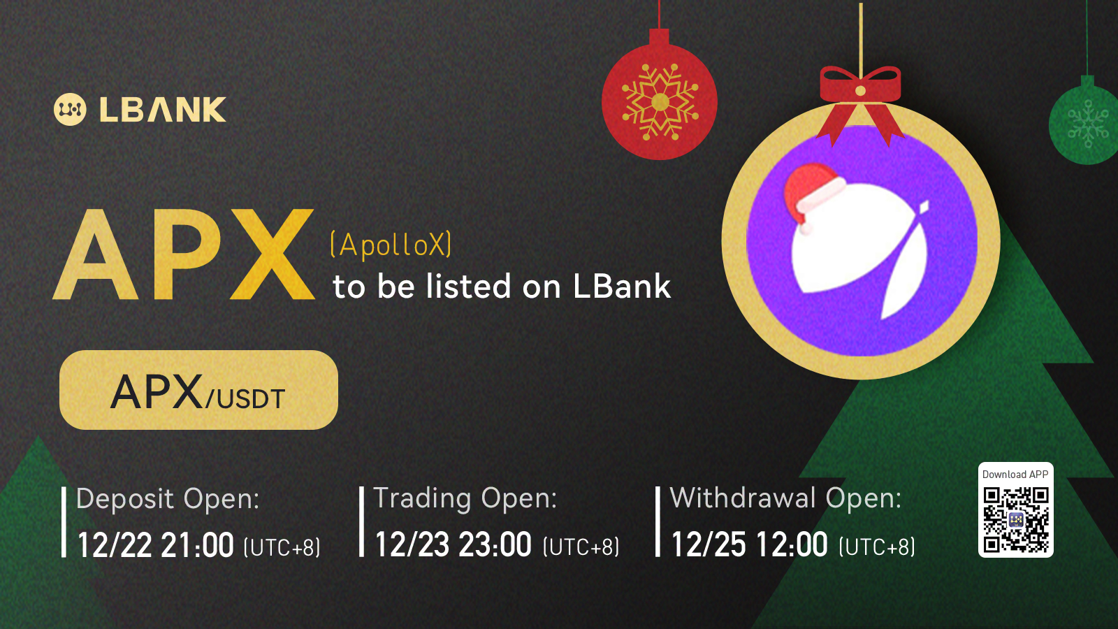 LBank.info on Twitter: "🔥New #listing 💫$APX(ApolloX) will be listed on LBank at 23:00 on ...